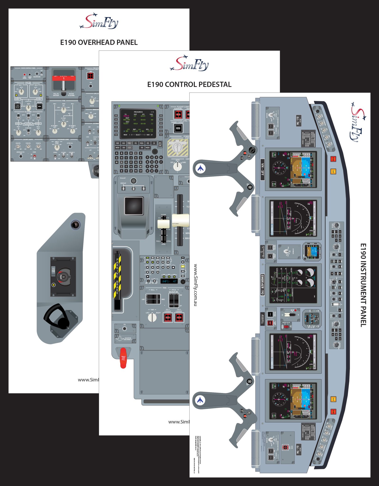 Embraer E190 3 Page Poster Set - SimFly